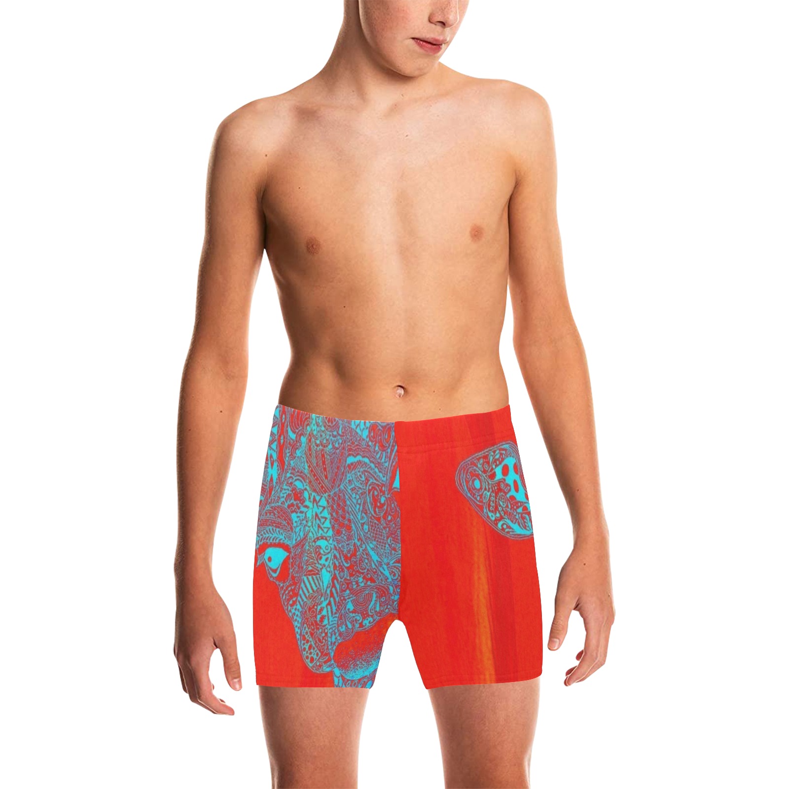 girafe 3 Big Boys' Swimming Trunks (Model L57) | ID: D6262563