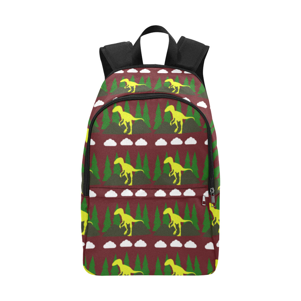 dino in the mountains red Fabric Backpack for Adult (Model 1659) | ID ...