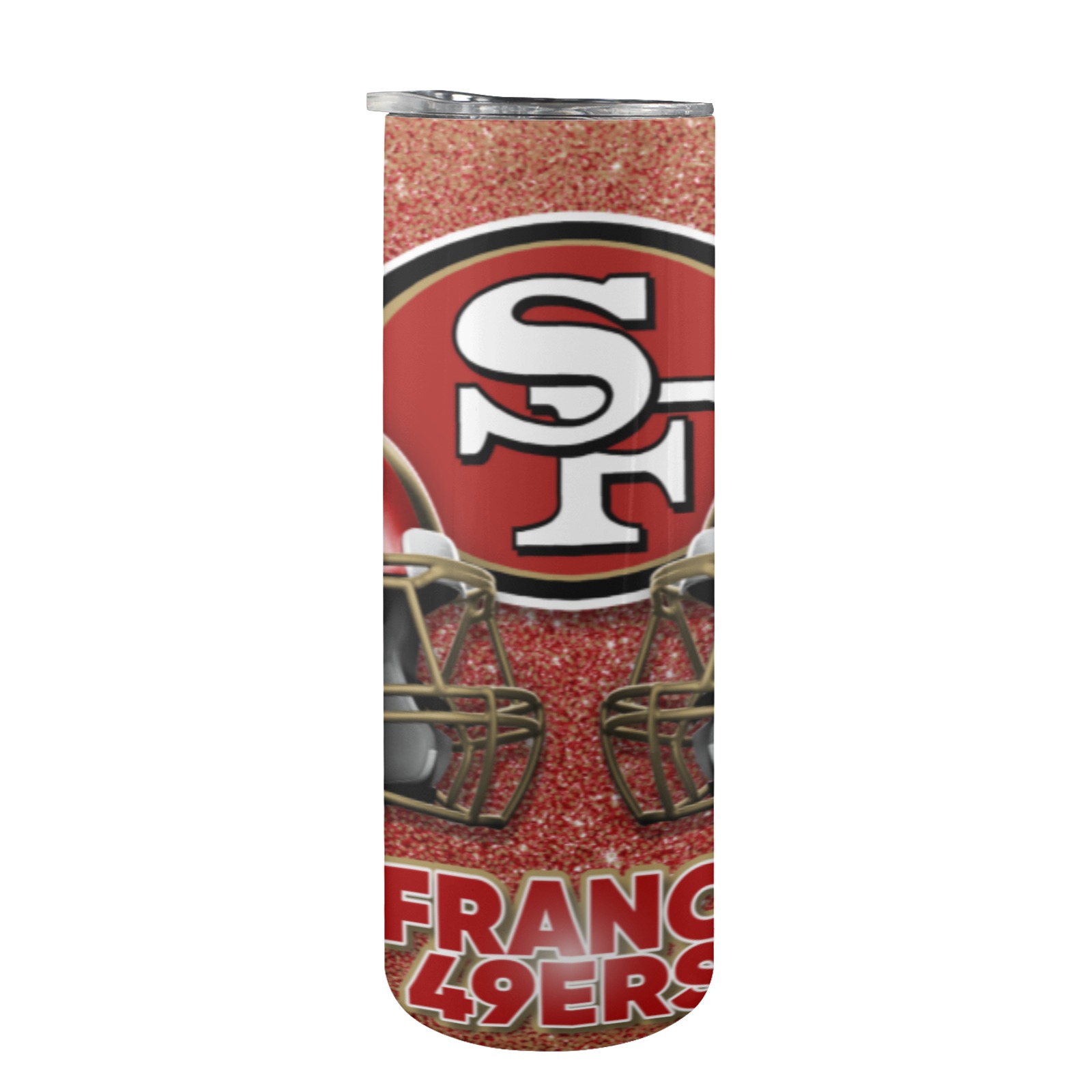 San Francisco 49ers Tumbler 20oz Tall Skinny Tumbler with Lid and Straw ...