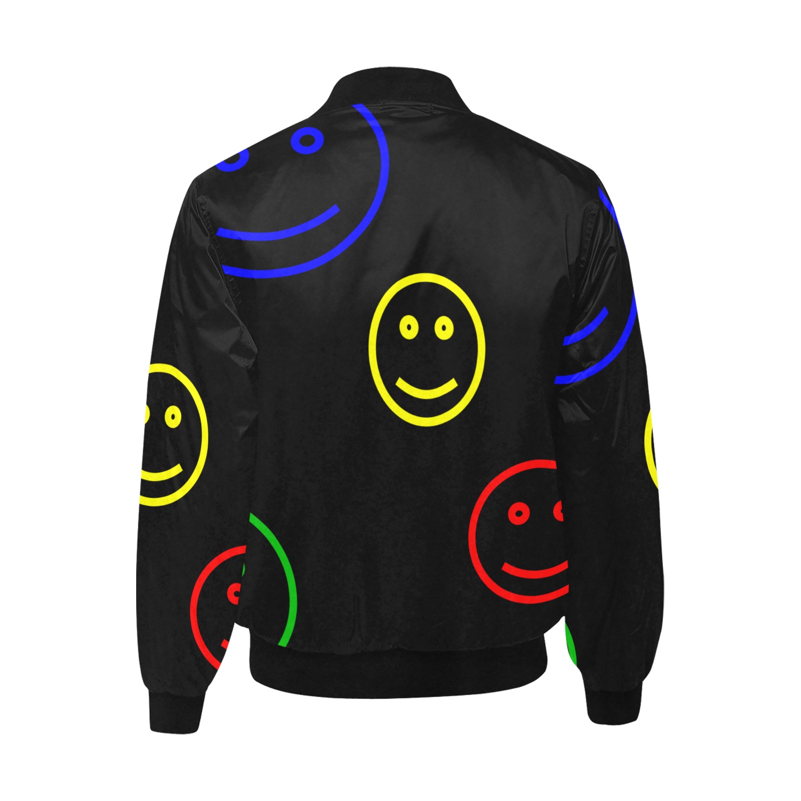 Smileys All Over Print Quilted Bomber Jacket for Men (Model H33) | ID ...