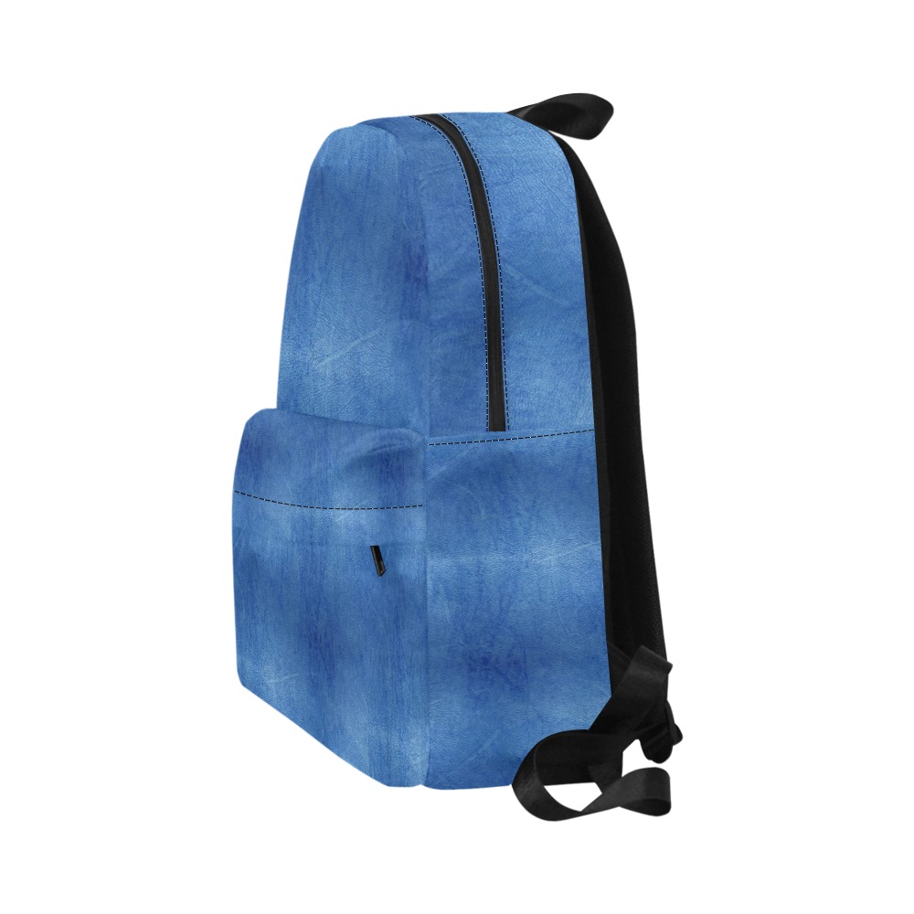 Leather Blue by Artdream Unisex Classic Backpack (Model 1673) | ID ...