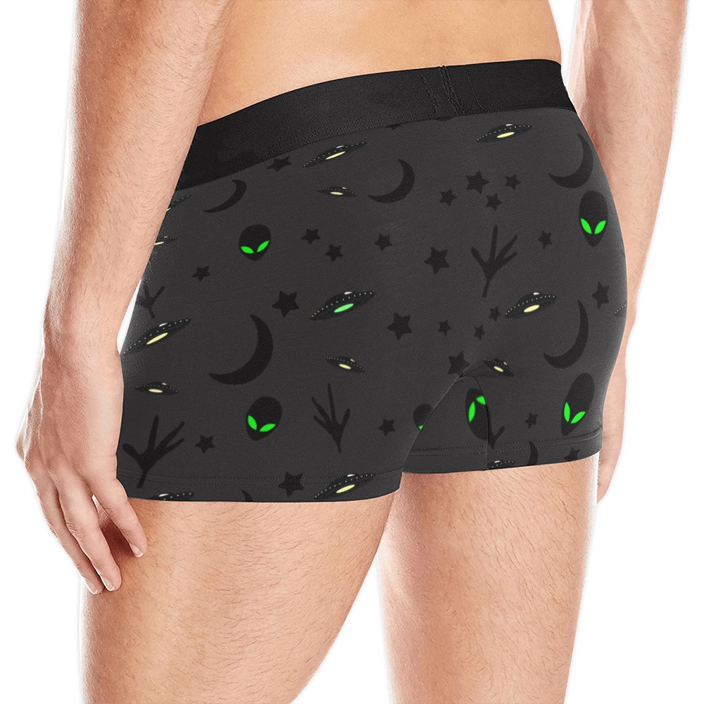 Aliens and Spaceships - Charcoal Men's All Over Print Boxer Briefs ...