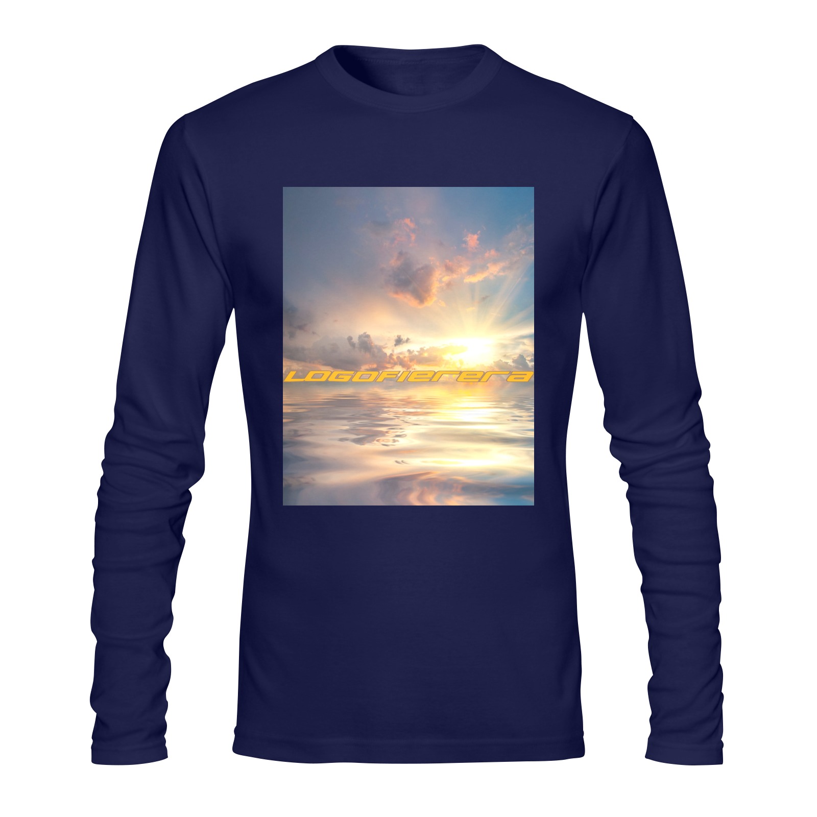 Beautiful sunset over sea with reflection in water, majestic clouds in ...