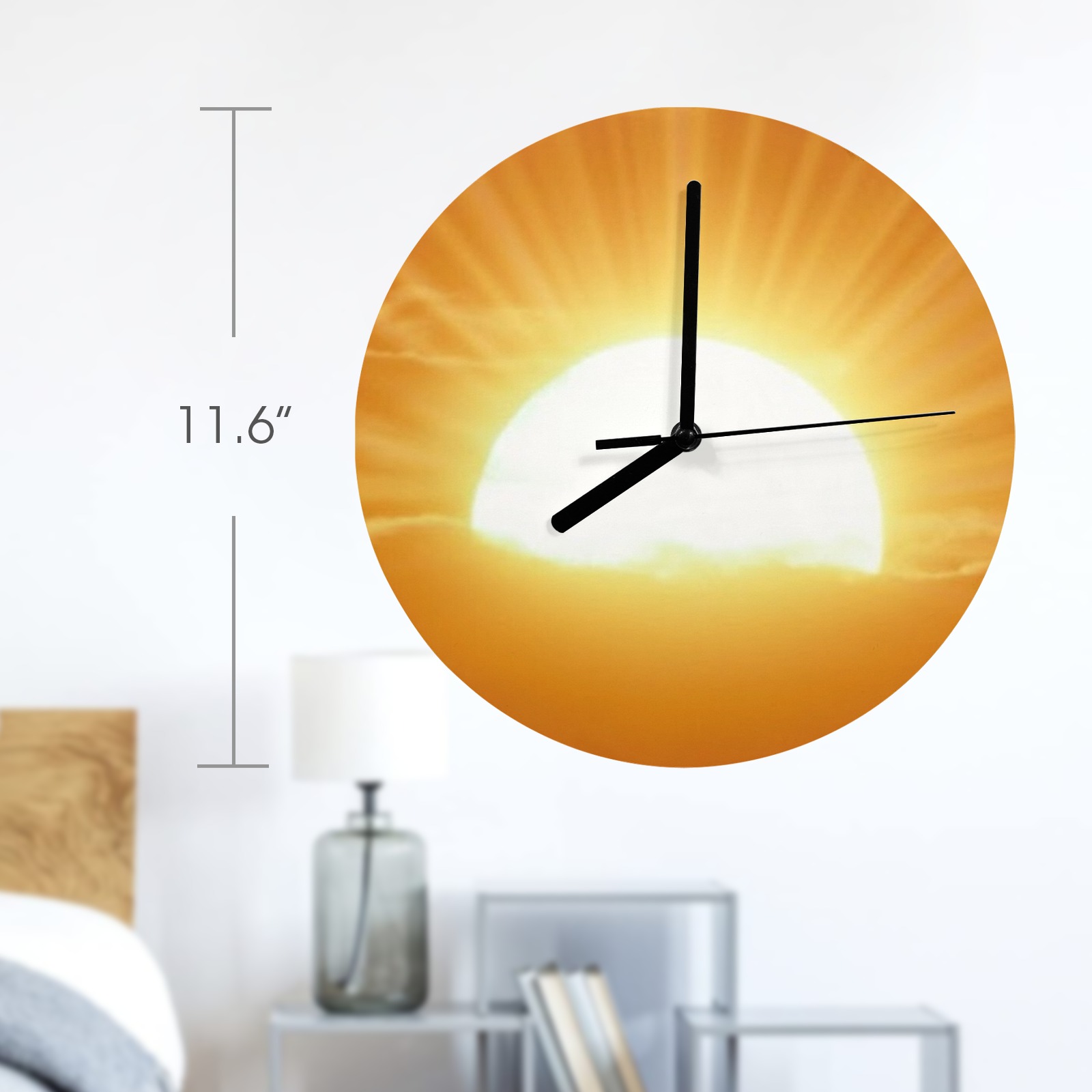 Sun Shining MDF Wall Clock | ID: D6775244
