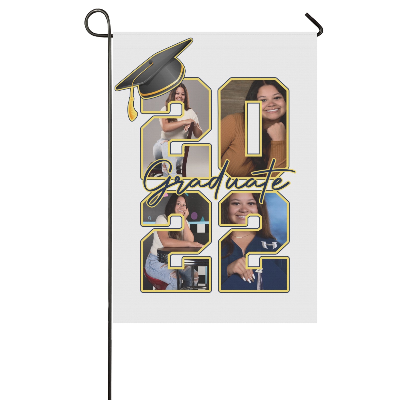 2022 Graduate Template 13x19 Garden Flag 28''x40'' (Twin Sides) | ID ...