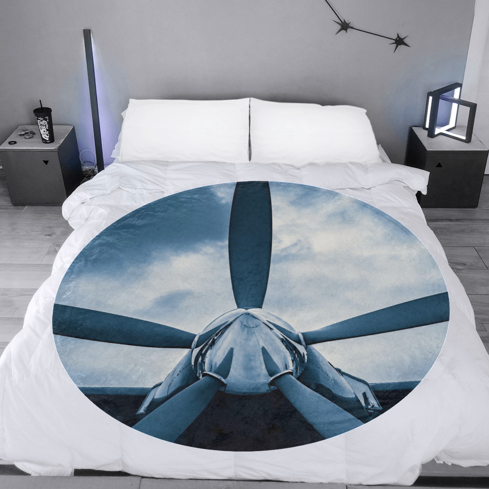 Vintage Aircraft Propeller Clear Prop Adventure Circular Ultra-Soft ...