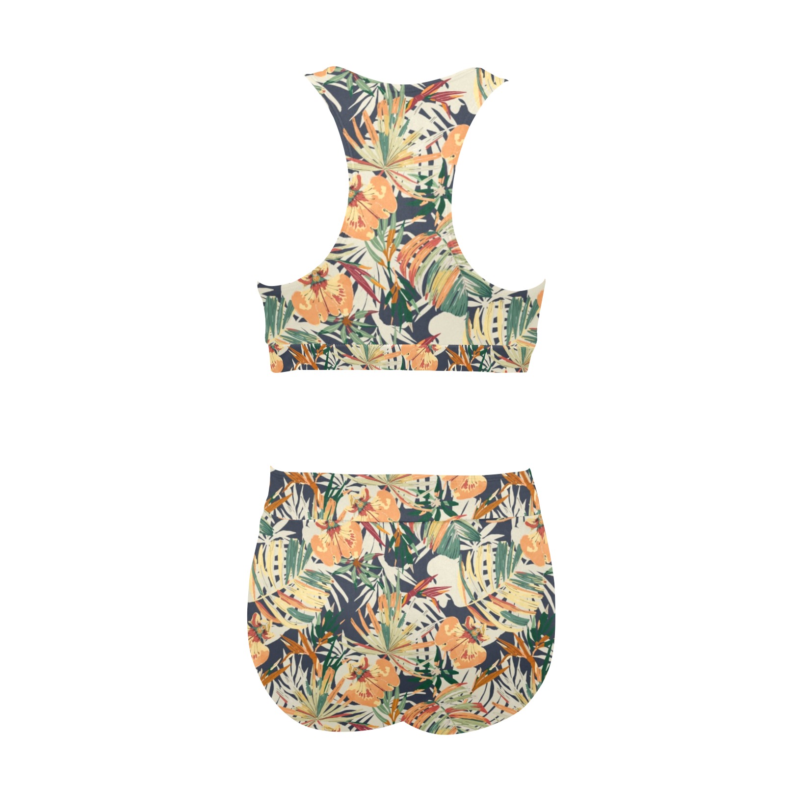 LEAF NATURE TROPICAL SPNP1 Crop Top Bikini Set (Model S21) | ID: D6686603
