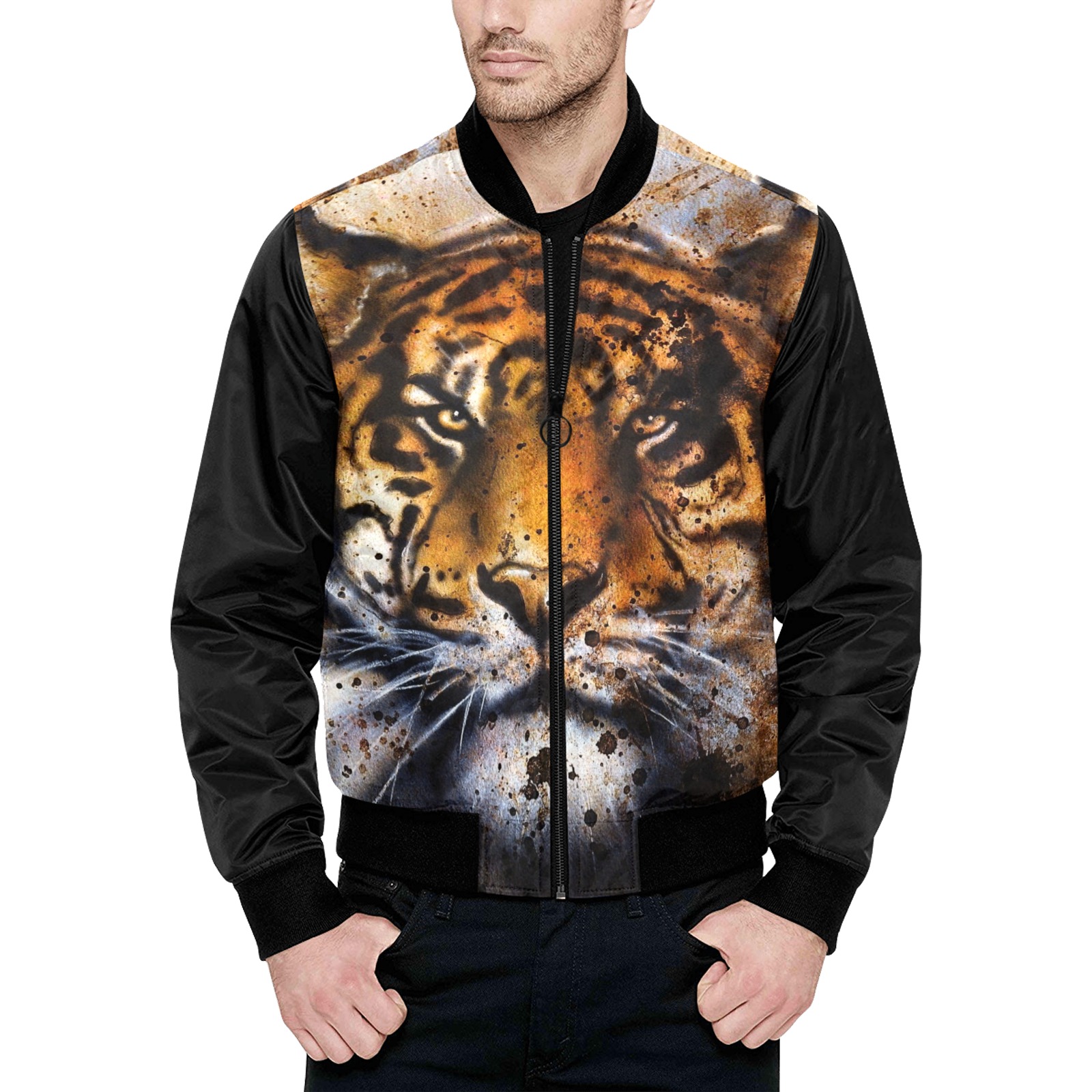 bb htrh All Over Print Quilted Bomber Jacket for Men (Model H33) | ID ...