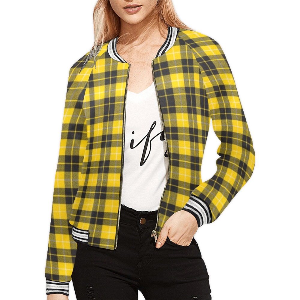 Barclay Dress Modern All Over Print Bomber Jacket for Women (Model H21 ...