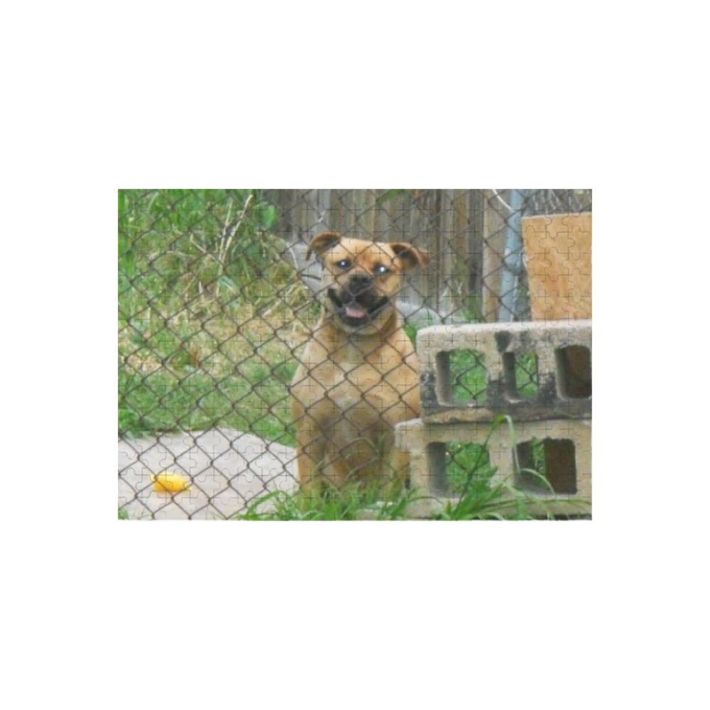 A Smiling Dog 300-Piece Wooden Photo Puzzles | ID: D6016361