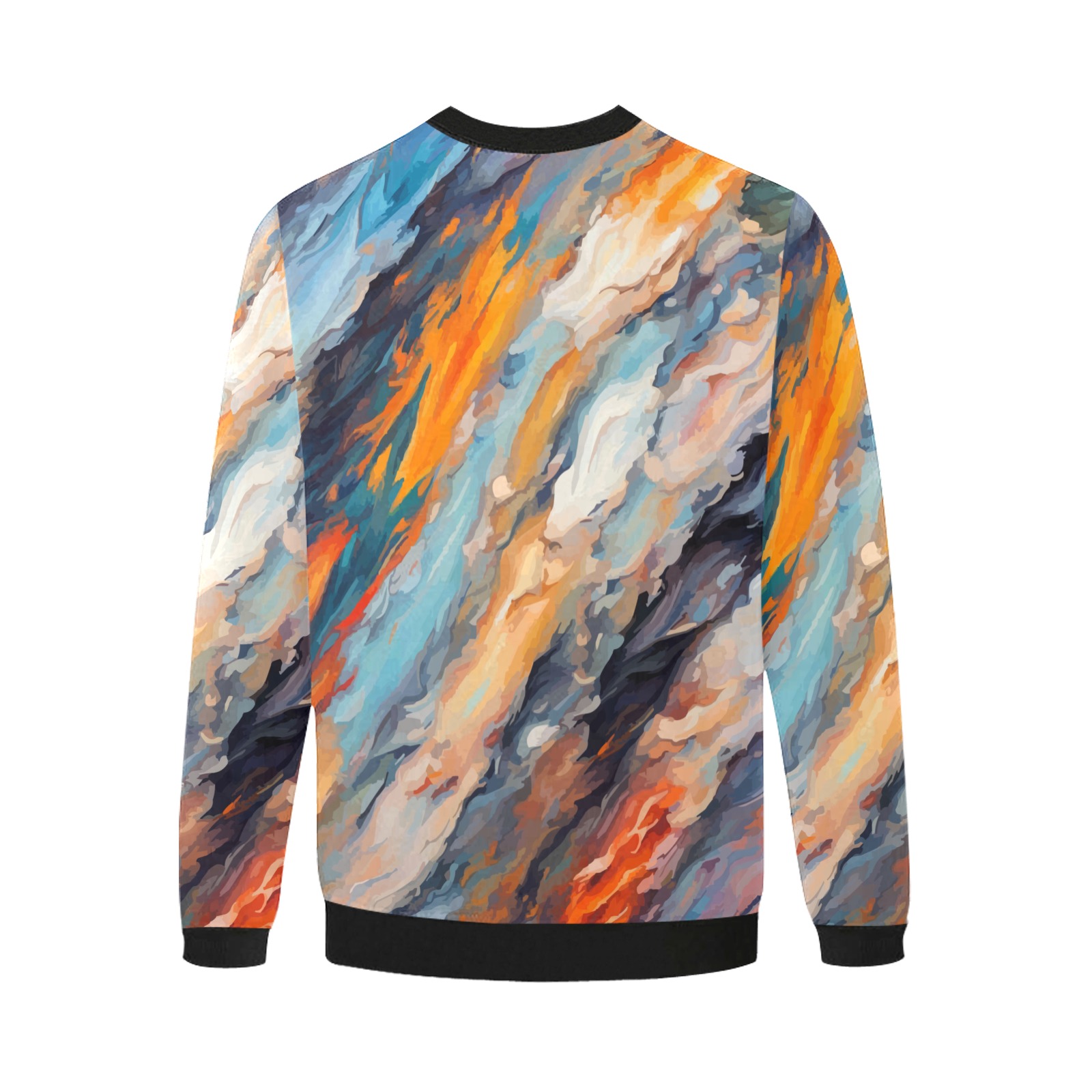 Diagonal lines of artistic paint. Abstract art Men's Oversized Fleece ...