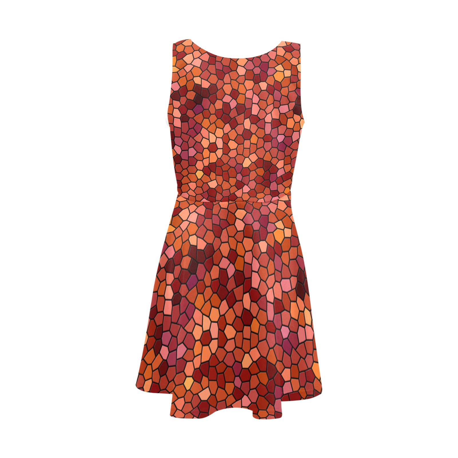 Dark colour mosaic sundress Girls' Sleeveless Sundress (Model D56) | ID ...