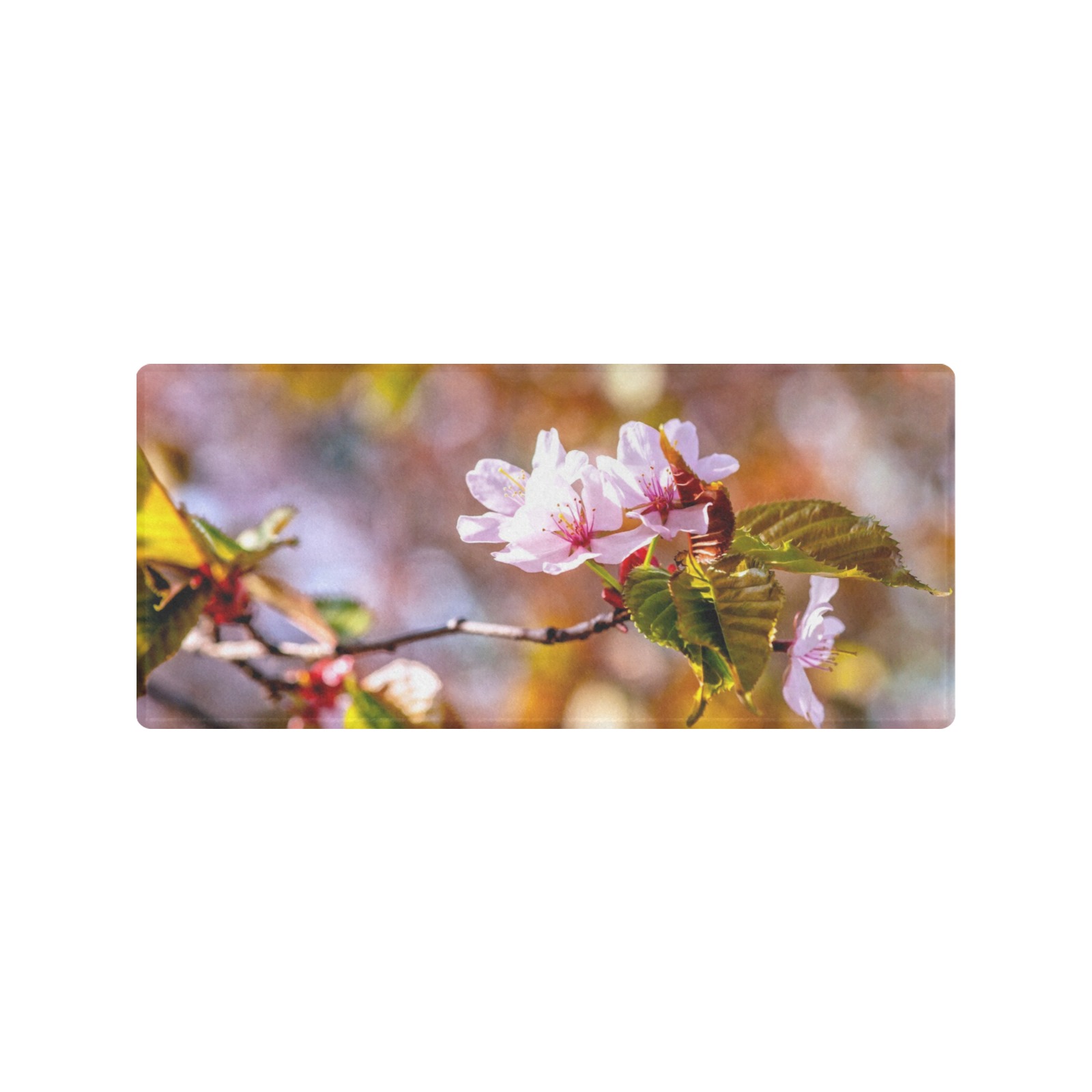 sakura cherry blossom flower spring flora pink Gaming Mousepad (35"x16 ...