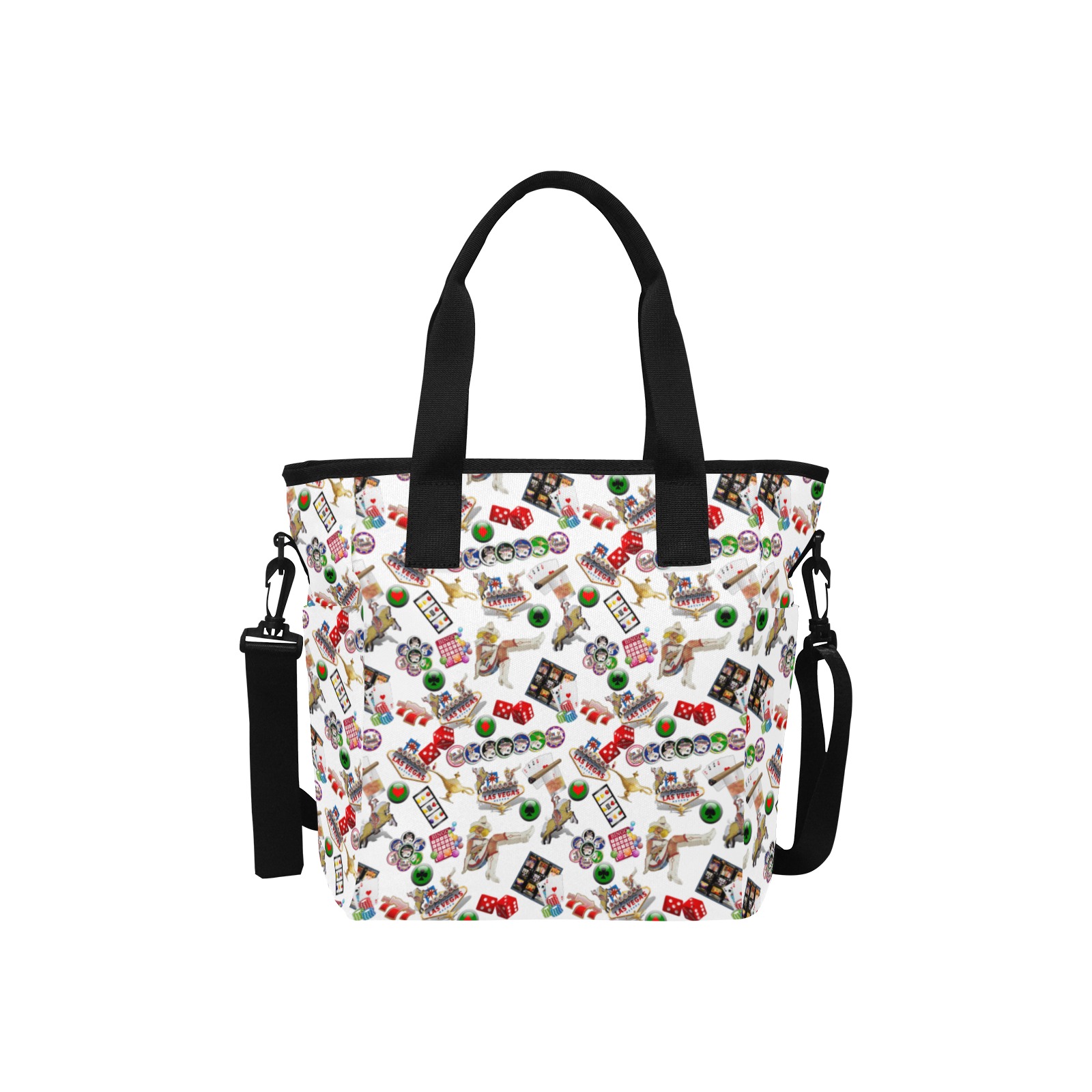 Las Vegas Icons - Gamblers Delight / White Insulated Tote Bag with ...