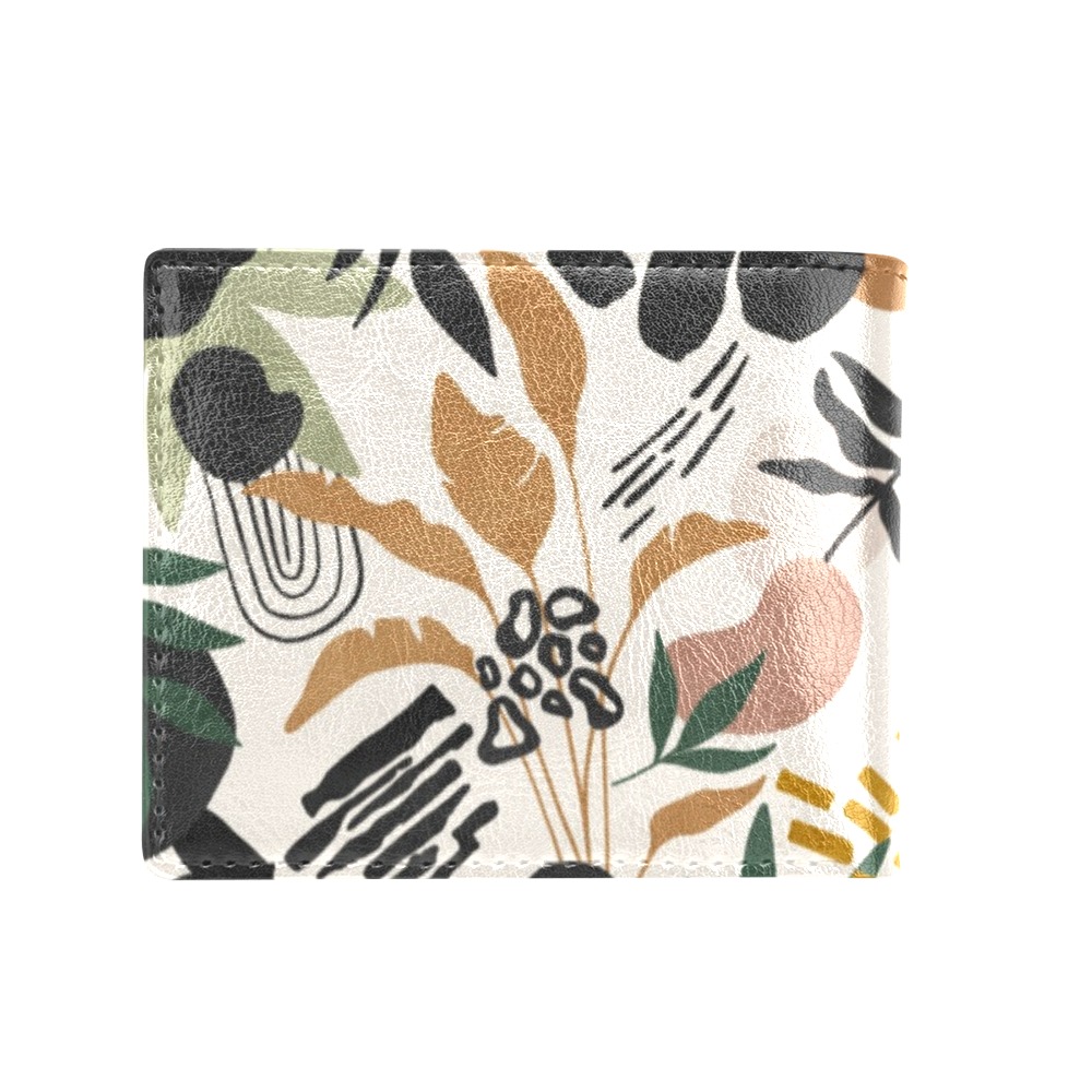 Modern simple jungle 50 Bifold Wallet with Coin Pocket (Model 1706 ...