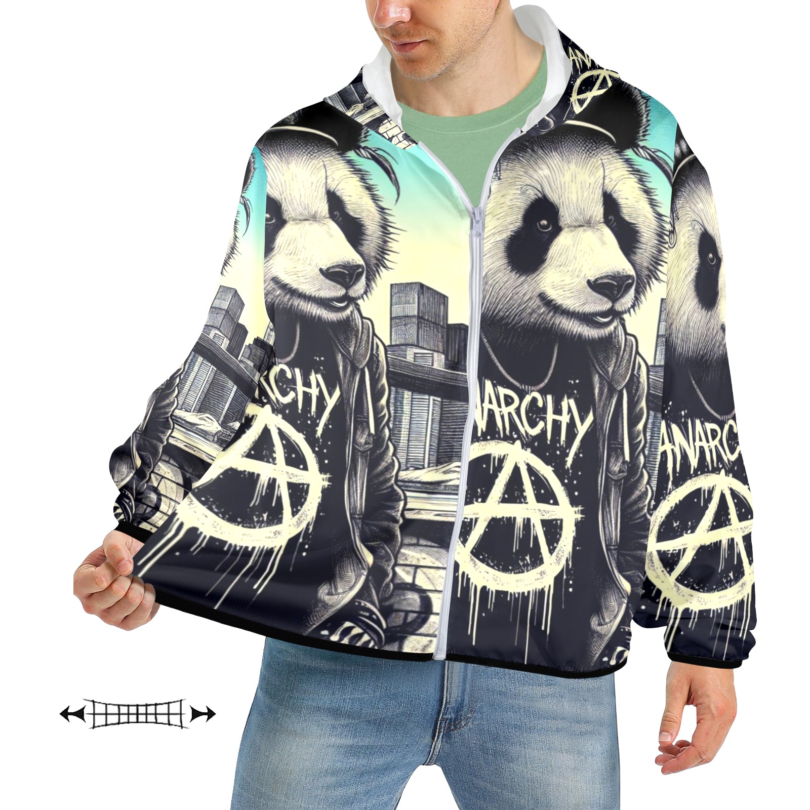 ANARCHY IN THE USA 10 Men's Lightweight Sun Protection Hoodie (Model H62) | ID: D7357946