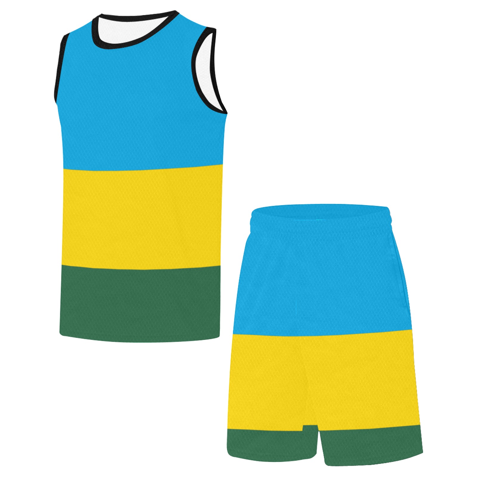Flag_of_Rwanda.svg Basketball Uniform with Pocket | ID: D6310998