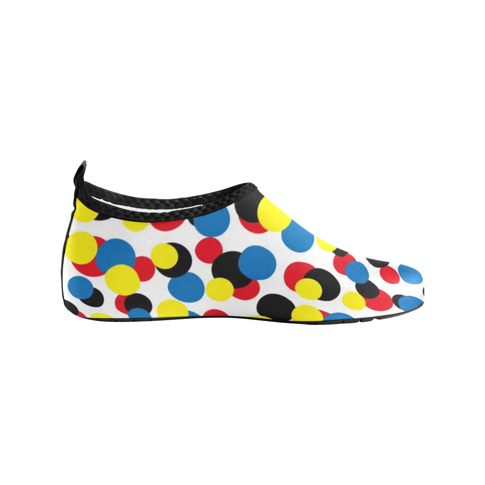 Mondrian Color Dots Men's Slip-On Water Shoes (Model 056) | ID: D6943378