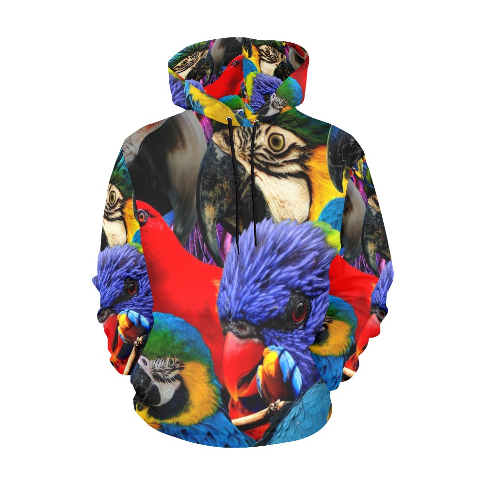 PARROTS All Over Print Hoodie for Men (USA Size) (Model H13) | ID: D5743011