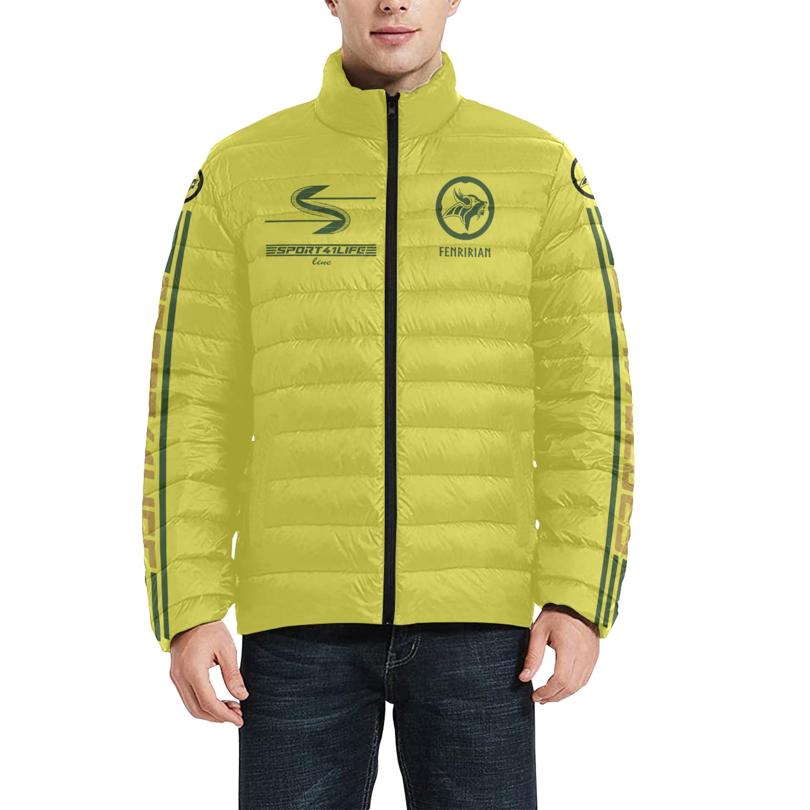 Footwork Artist Men's Stand Collar Padded Jacket (Model H41) | ID: D7434664