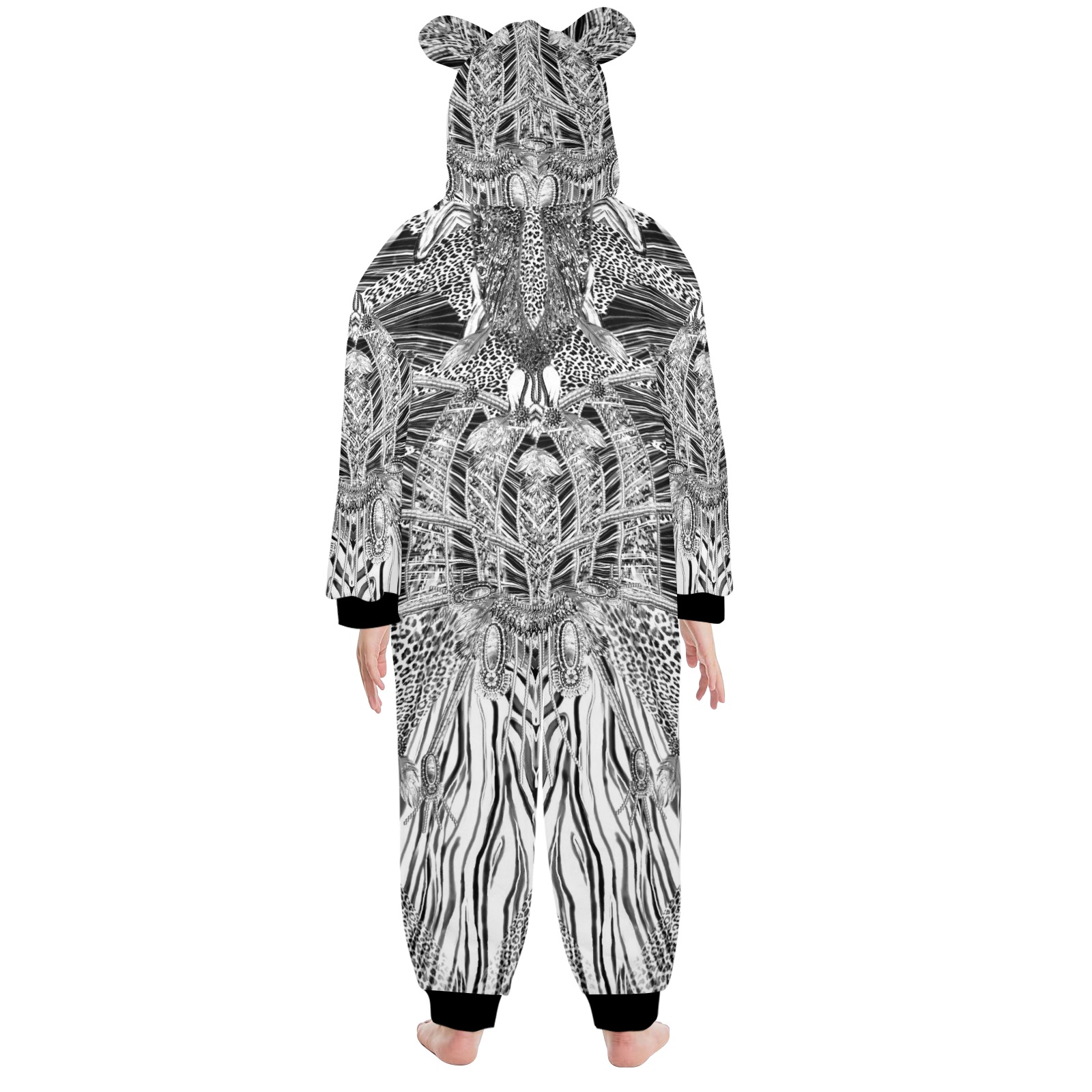 Crazy zebra 2 - 6 One-Piece Zip Up Hooded Pajamas for Big Kids | ID ...