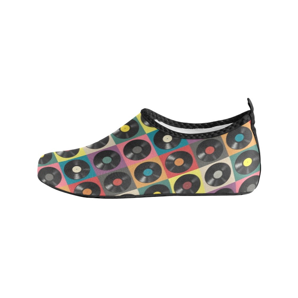Vinyl Record Women's Slip-On Water Shoes (Model 056) | ID: D6943513