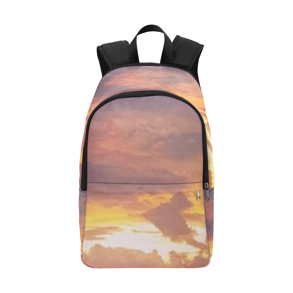 Sunset wih red black clouds Fabric Backpack for Adult (Model 1659) | ID ...