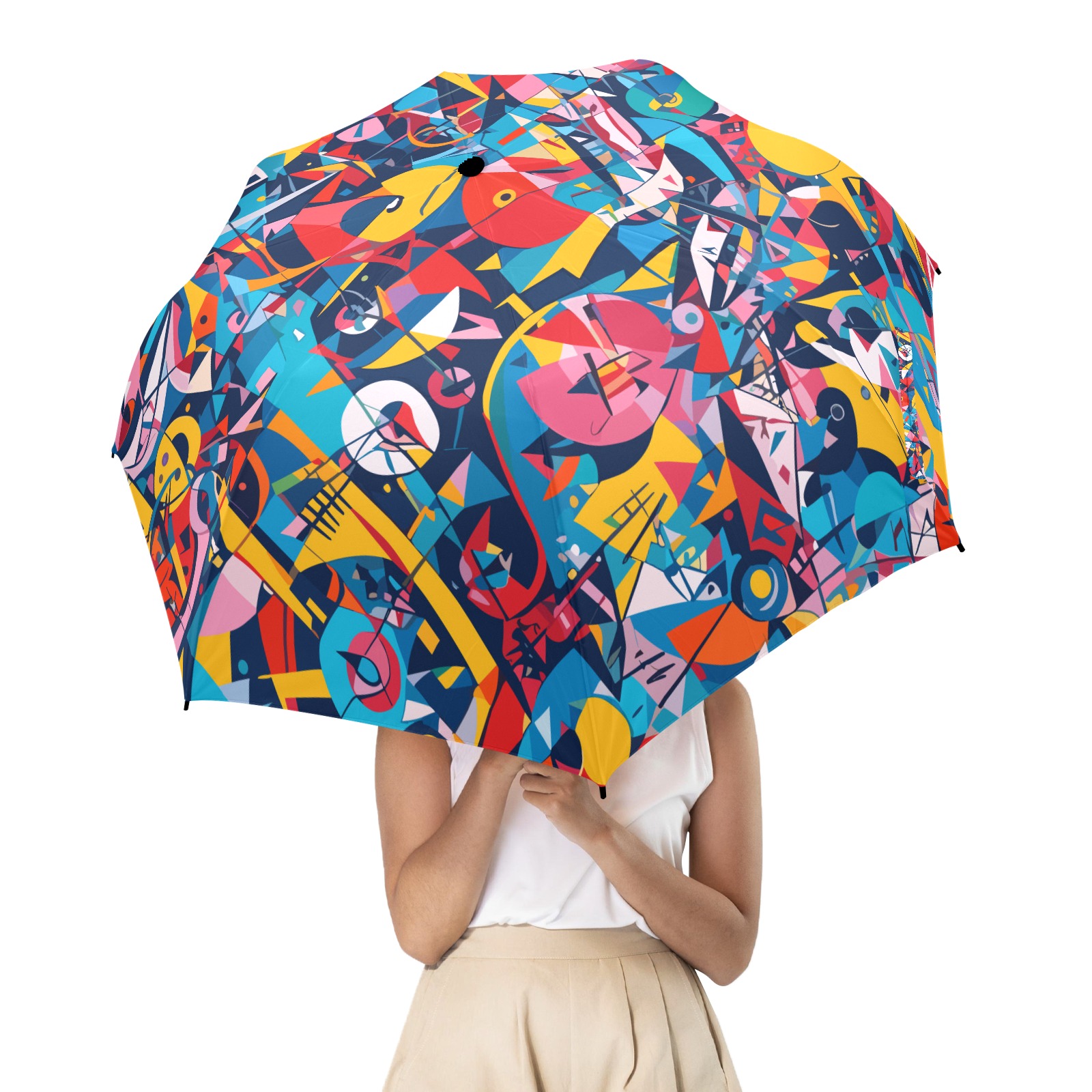 Magnificent colorful geometric abstract art. Semi-Automatic Foldable ...