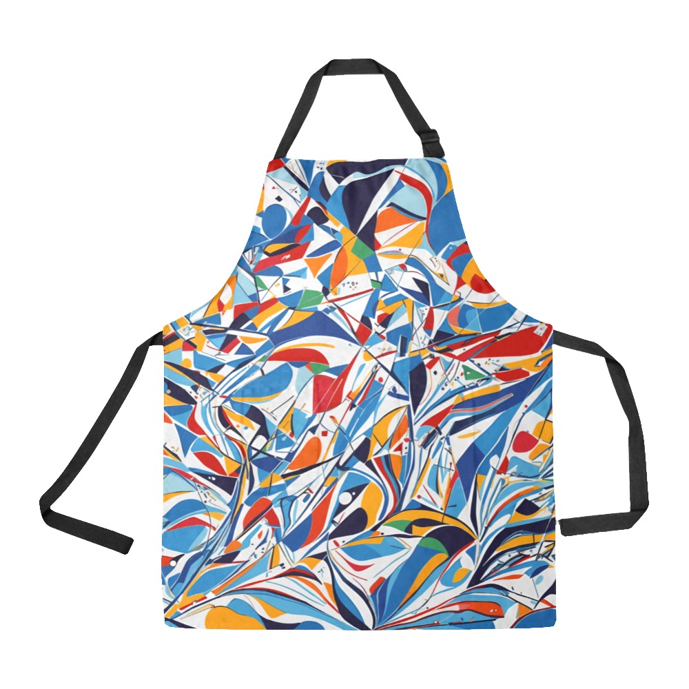 Abstract art of Alpine skiing. Geometric shapes. All Over Print Apron ...