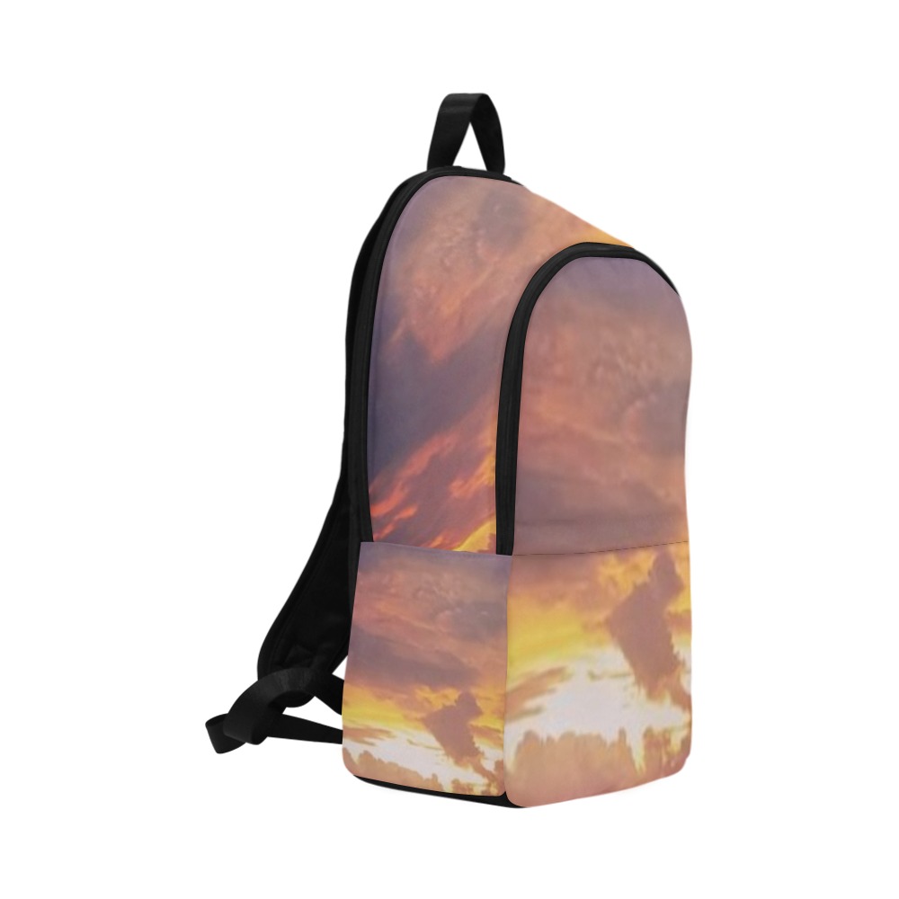 Sunset wih red black clouds Fabric Backpack for Adult (Model 1659) | ID ...