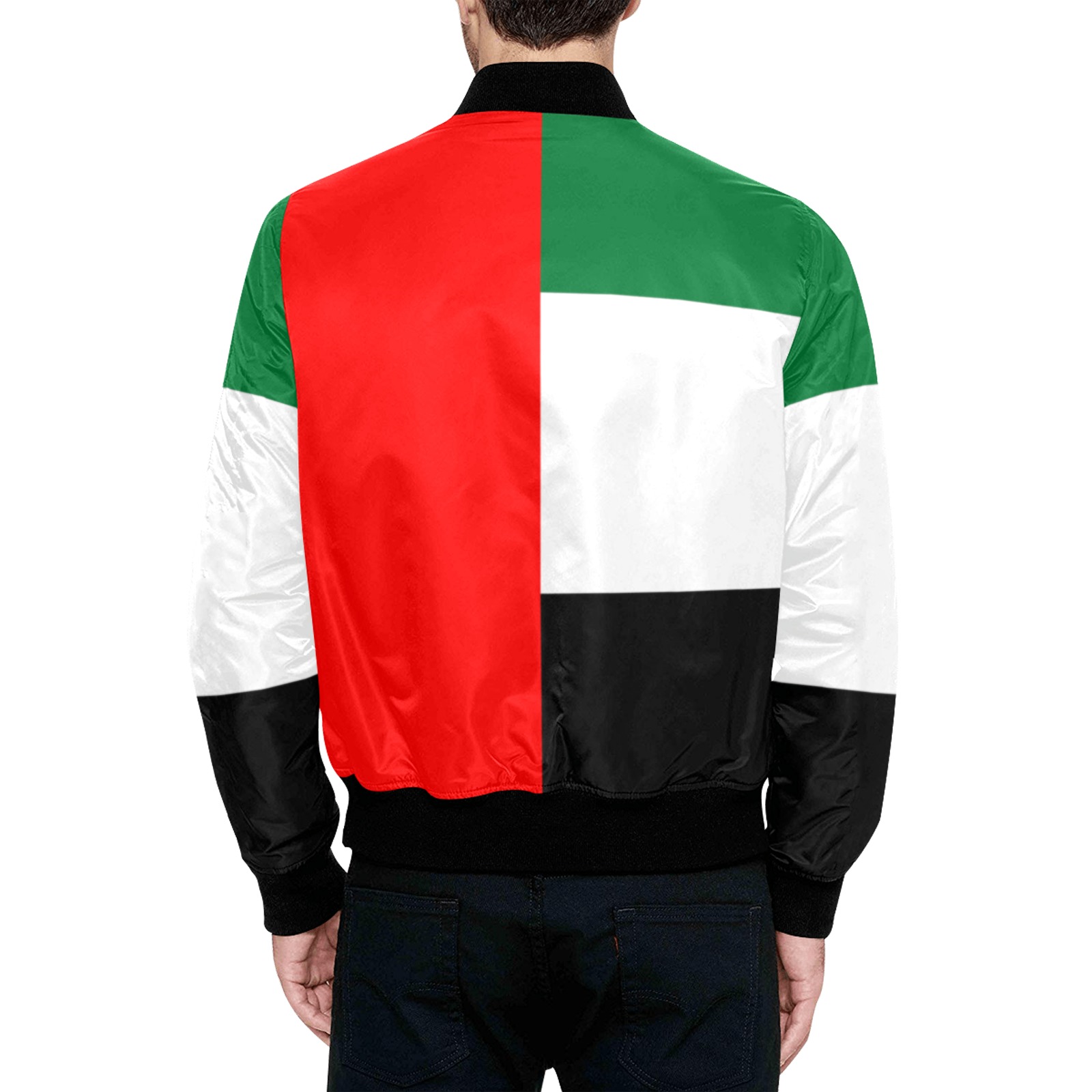 Flag_of_the_United_Arab_Emirates.svg All Over Print Quilted Bomber ...