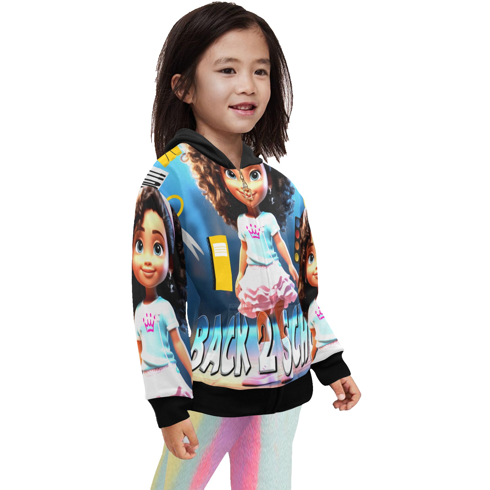 BACK 2 SCHOOL PRINCESS RORO LITTLE GIRLS BOMBER JACKET Little Girls ...