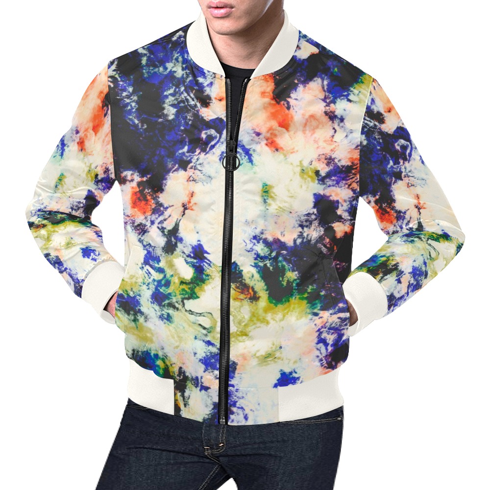 Modern watercolor colorful marbling All Over Print Bomber Jacket for ...