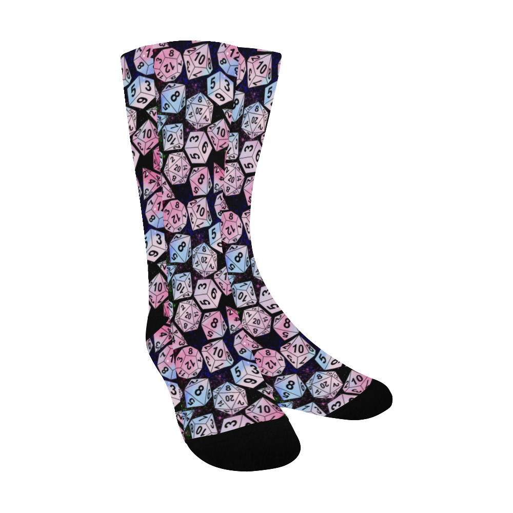Custom Sock - Mens - Pastel Galaxy Dice Men's Custom Socks | ID: D6673581