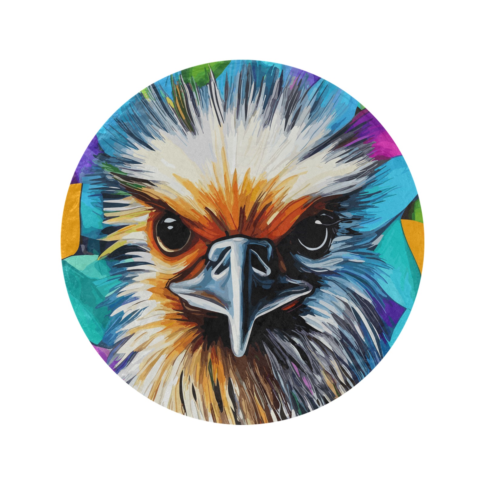 Emu Funny Colorful Animal Art Circular Ultra-Soft Micro Fleece Blanket ...