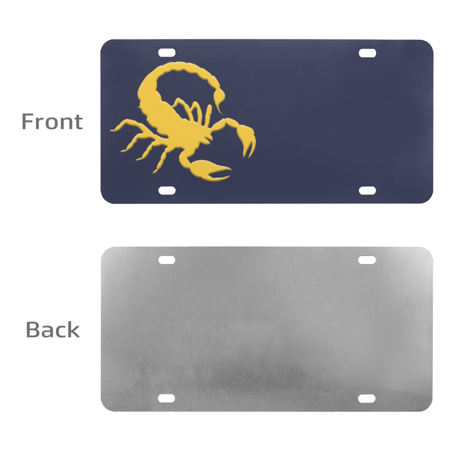 Yellow silhouette image of a scorpion creature. Custom License Plate ...