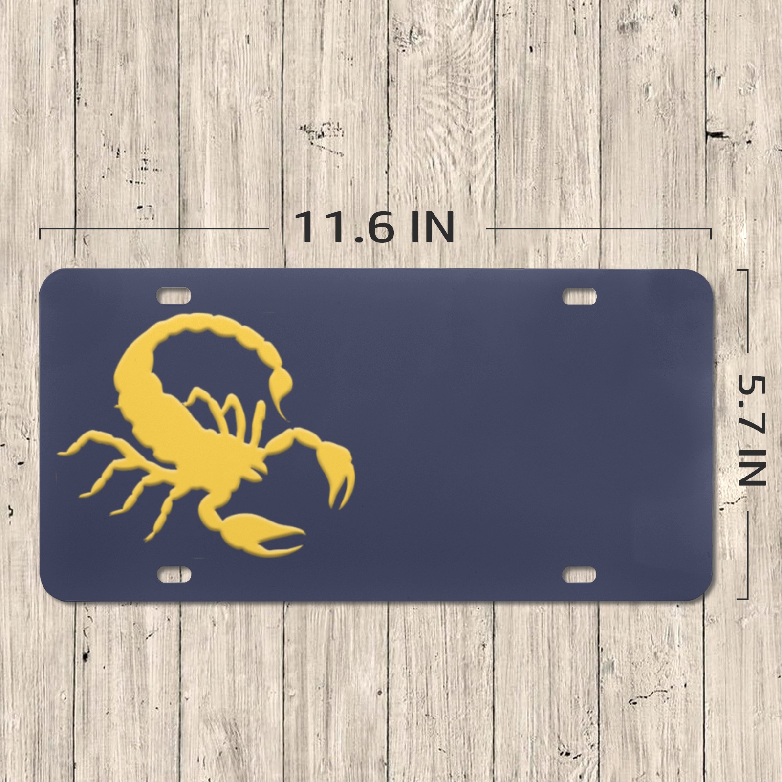 Yellow silhouette image of a scorpion creature. Custom License Plate ...
