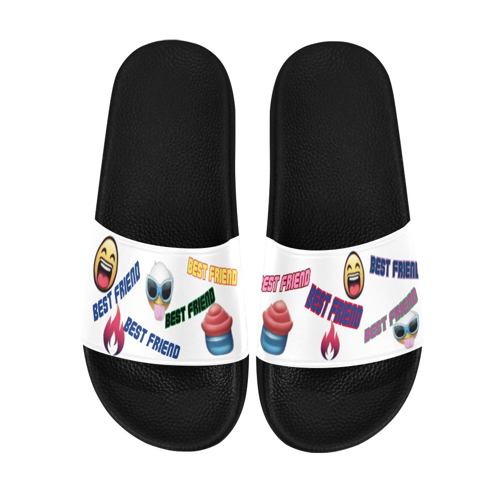 IMG_1717 Emoji Best Friend Slides Women's Slide Sandals (Model 057 ...