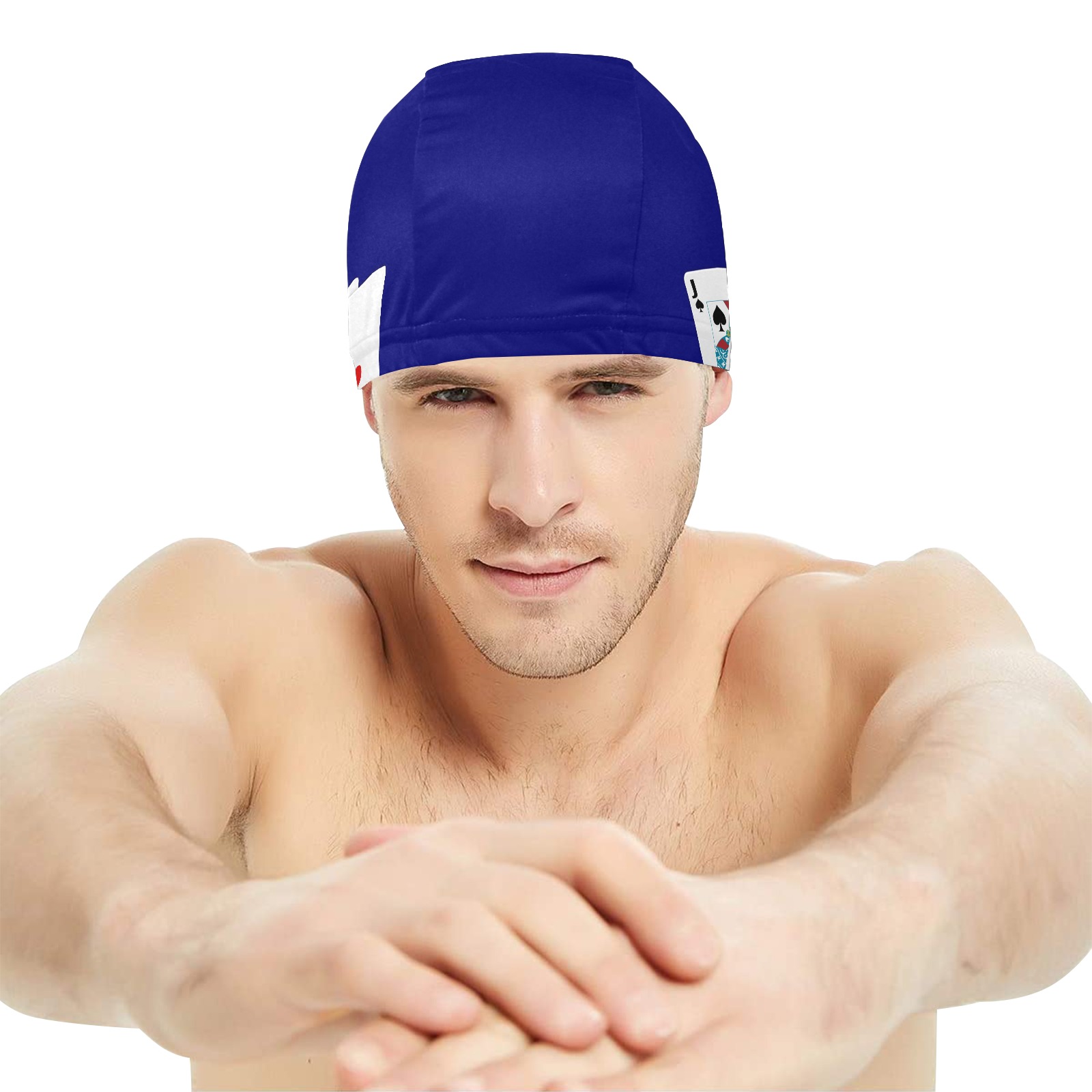 Las Vegas Blackjack Cards / Blue Swim Cap | ID: D6001724