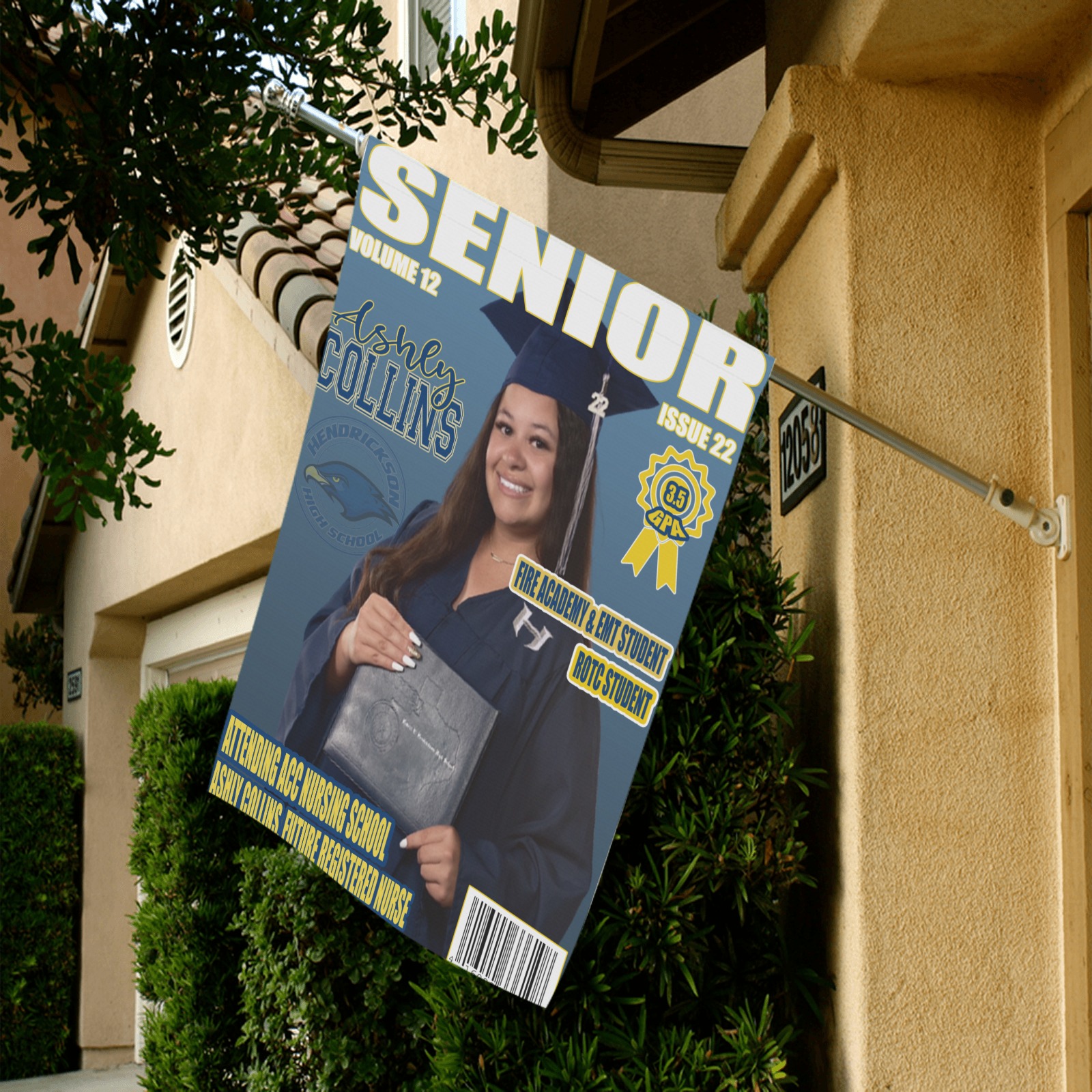 Senior Magazine Cover Gradient Garden Flag 28''x40'' (Twin Sides) | ID ...