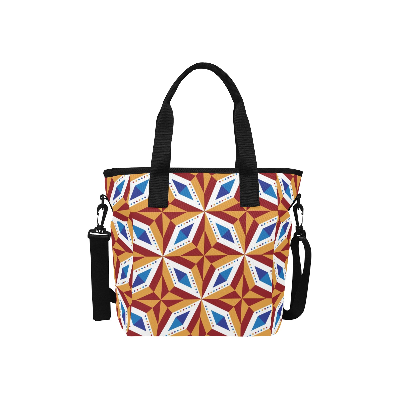 Geometric Abstract Tote Bag with Shoulder Strap (Model 1724) | ID: D6027637