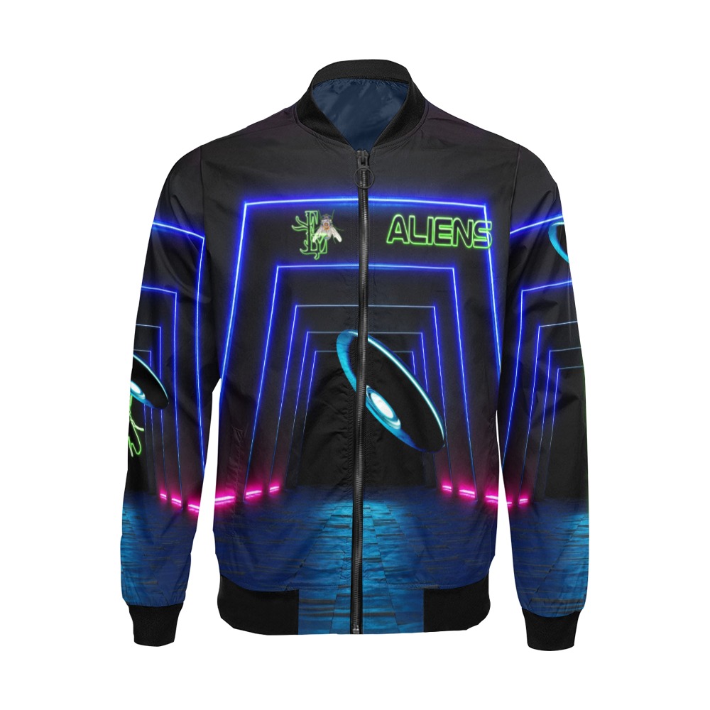 Aliens Collectable Fly All Over Print Bomber Jacket for Men (Model H19 ...