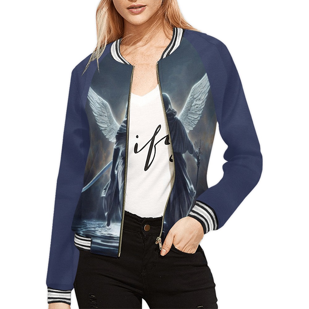 angel #1 All Over Print Bomber Jacket for Women (Model H21) | ID: D6463419