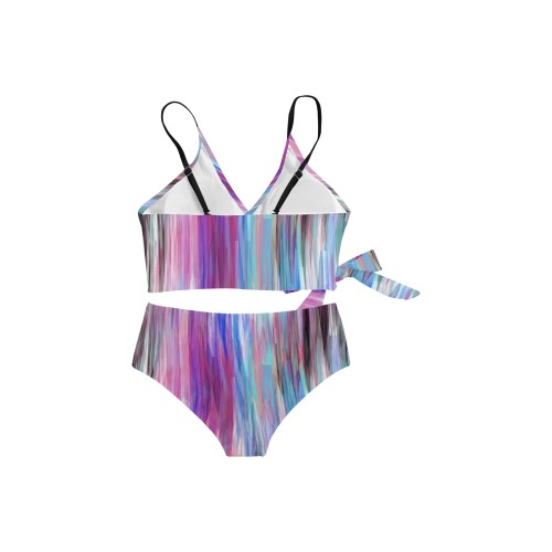Colorful Streaks Knot Side Bikini Swimsuit Model S37 Id D6356515