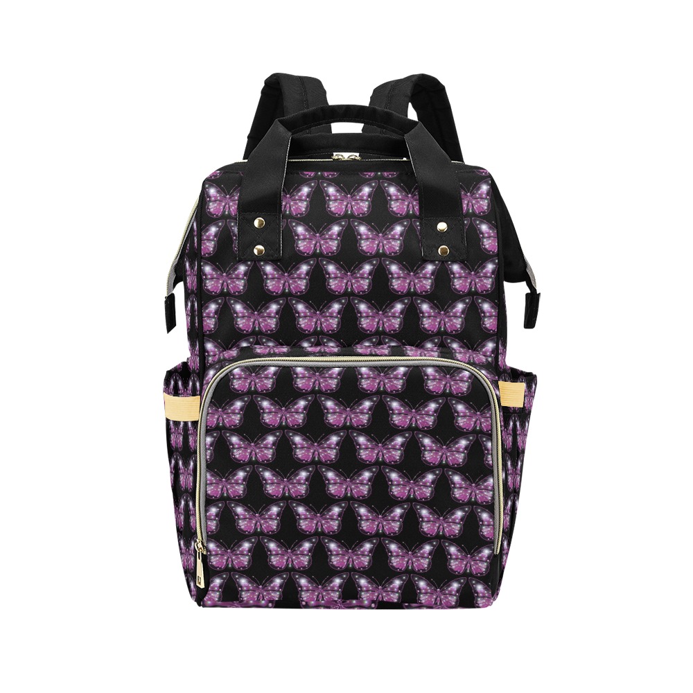 Glittering Butterfly Multi-Function Diaper Backpack/Diaper Bag (Model 1688) | ID: D6688666
