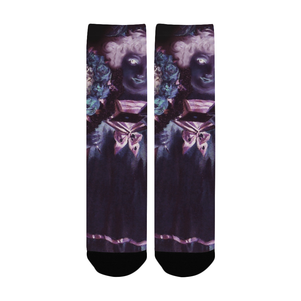 victorian girl blue Women's Custom Socks | ID: D6563470
