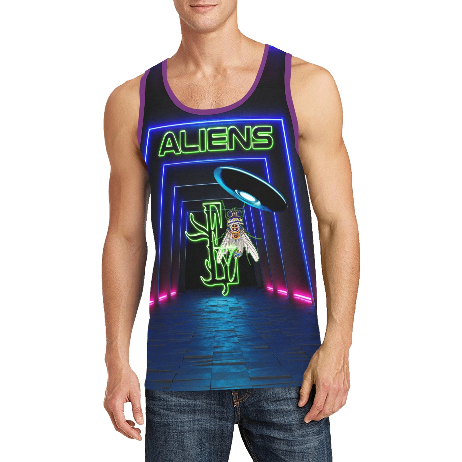 Aliens Collectable Fly Men's All Over Print Tank Top (Model T57) | ID ...