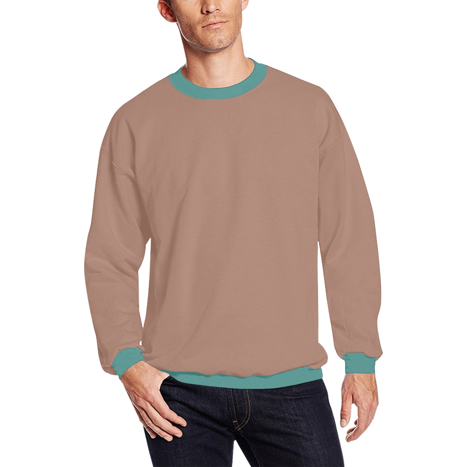 Mocha Mousse Hex Code #a47864 Men's Crew Neck Sweatshirt (Model H18 ...