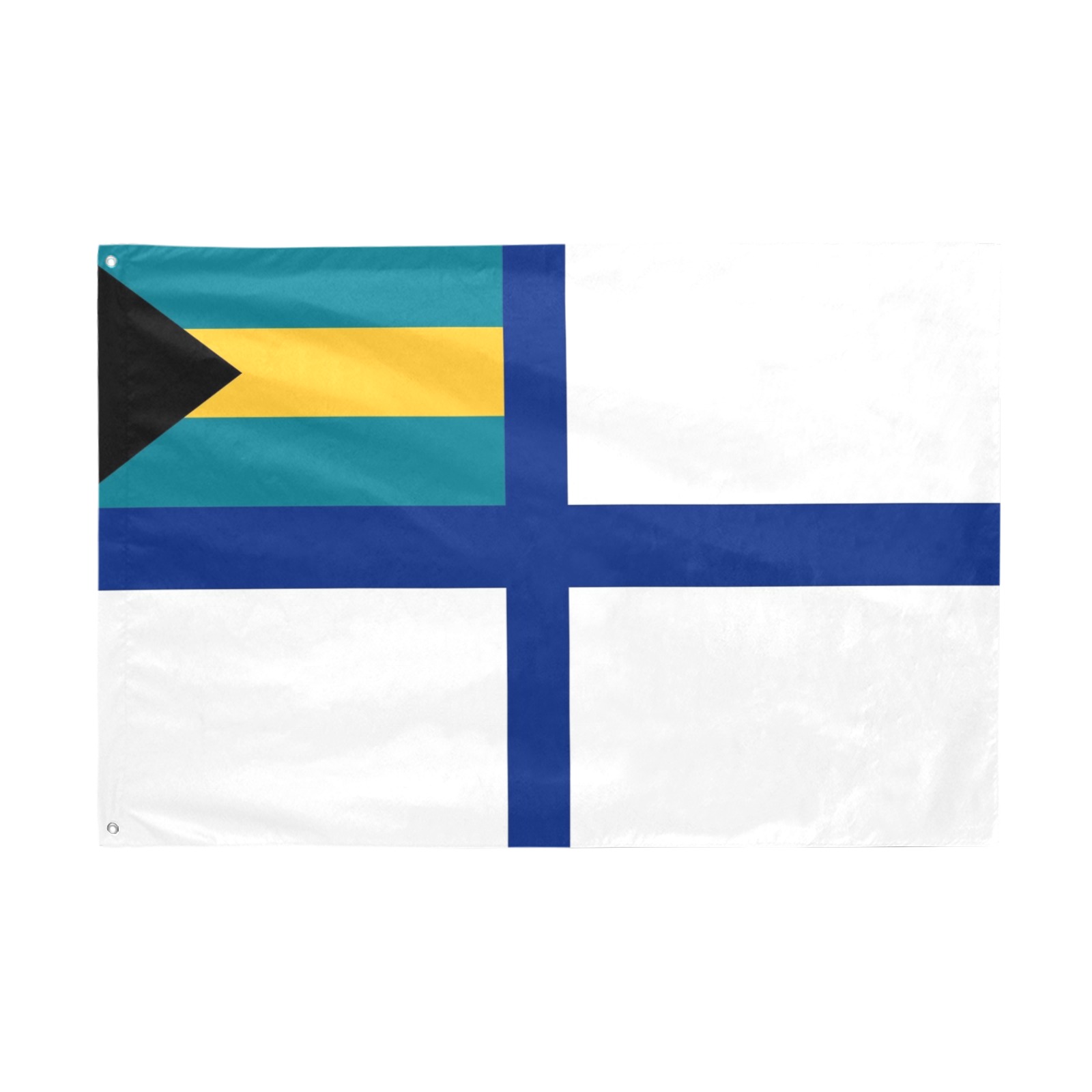 Bahamas Flag Variant White Blue Garden Flag 70"x47" | ID: D5748355