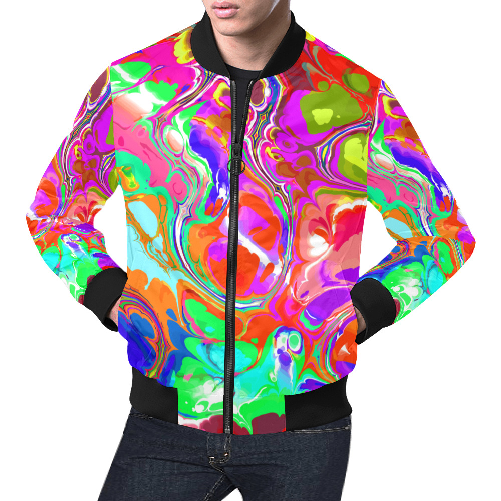 Psychedelic Abstract Marble Artistic Dynamic Paint Art All Over Print ...